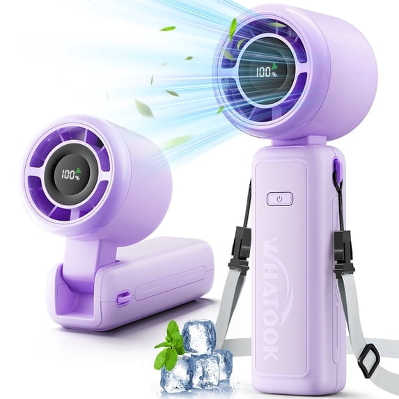 Kidsjoy 4000mAh Handheld Fan Rechargeable, Portable Personal Fan with ...