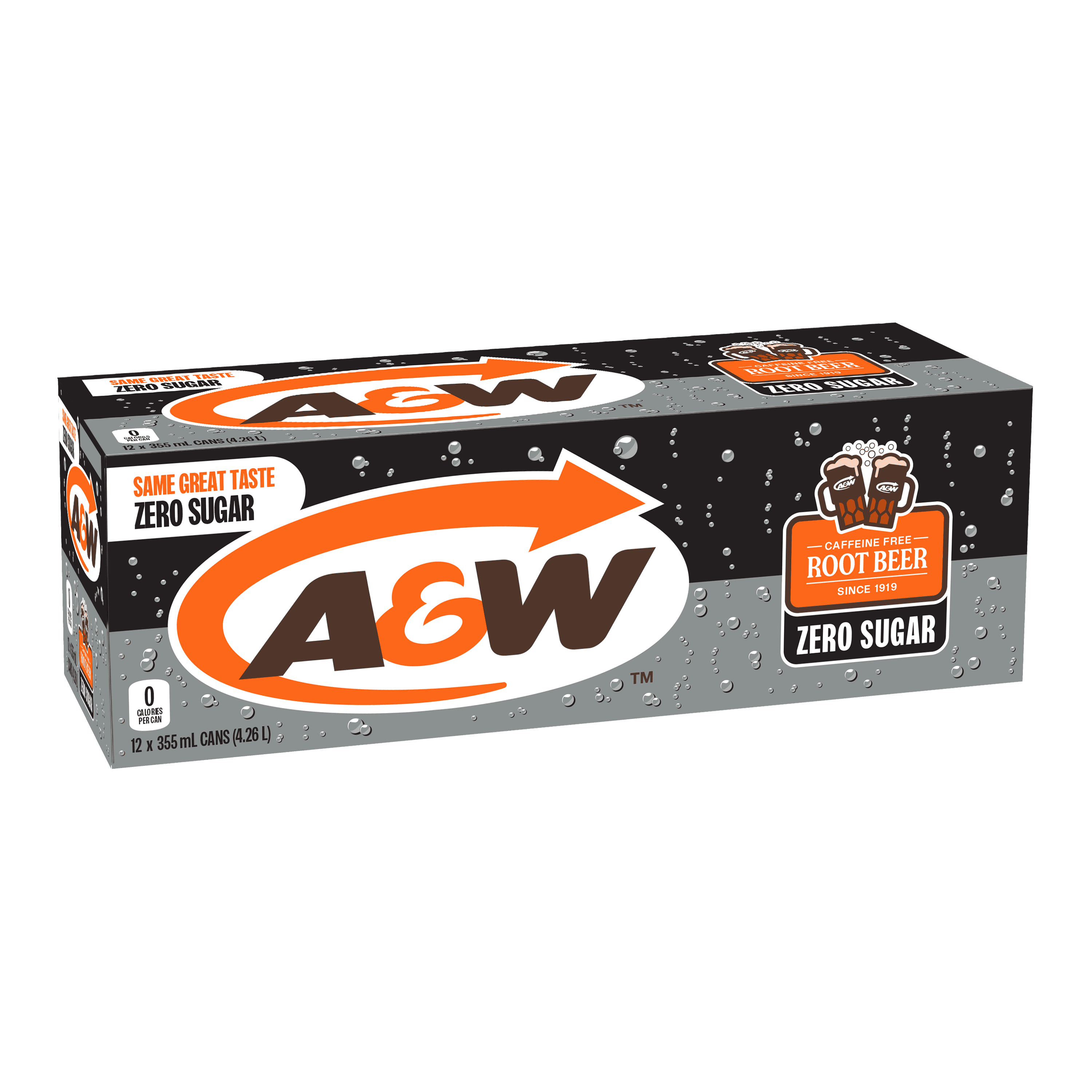 A&W Zero Sugar Root Beer® 355mL Cans, 12 Pack - Walmart.ca