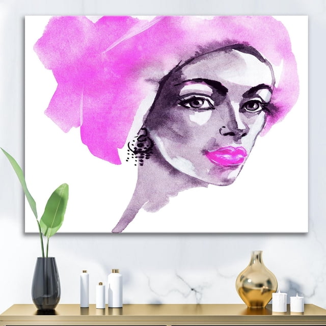 Designart Afro American Woman Fashion Portrait Canvas Wall Art - Walmart.ca