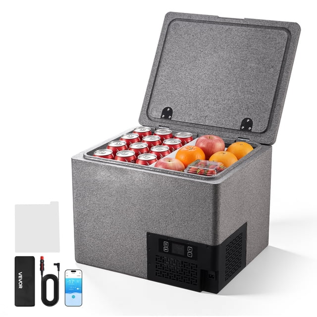 VEVOR 12 Volt Refrigerator, 42.3 QT/ 40L Car Fridge, Portable Ultra ...