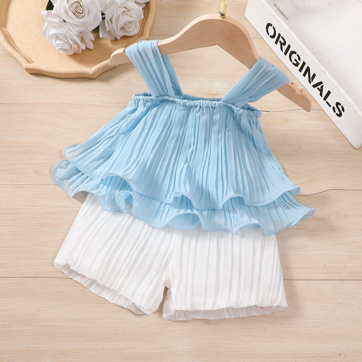 PatPat Toddler Girls Summer Clothes 2pcs Baby Outfit Sets Loose Chiffon ...