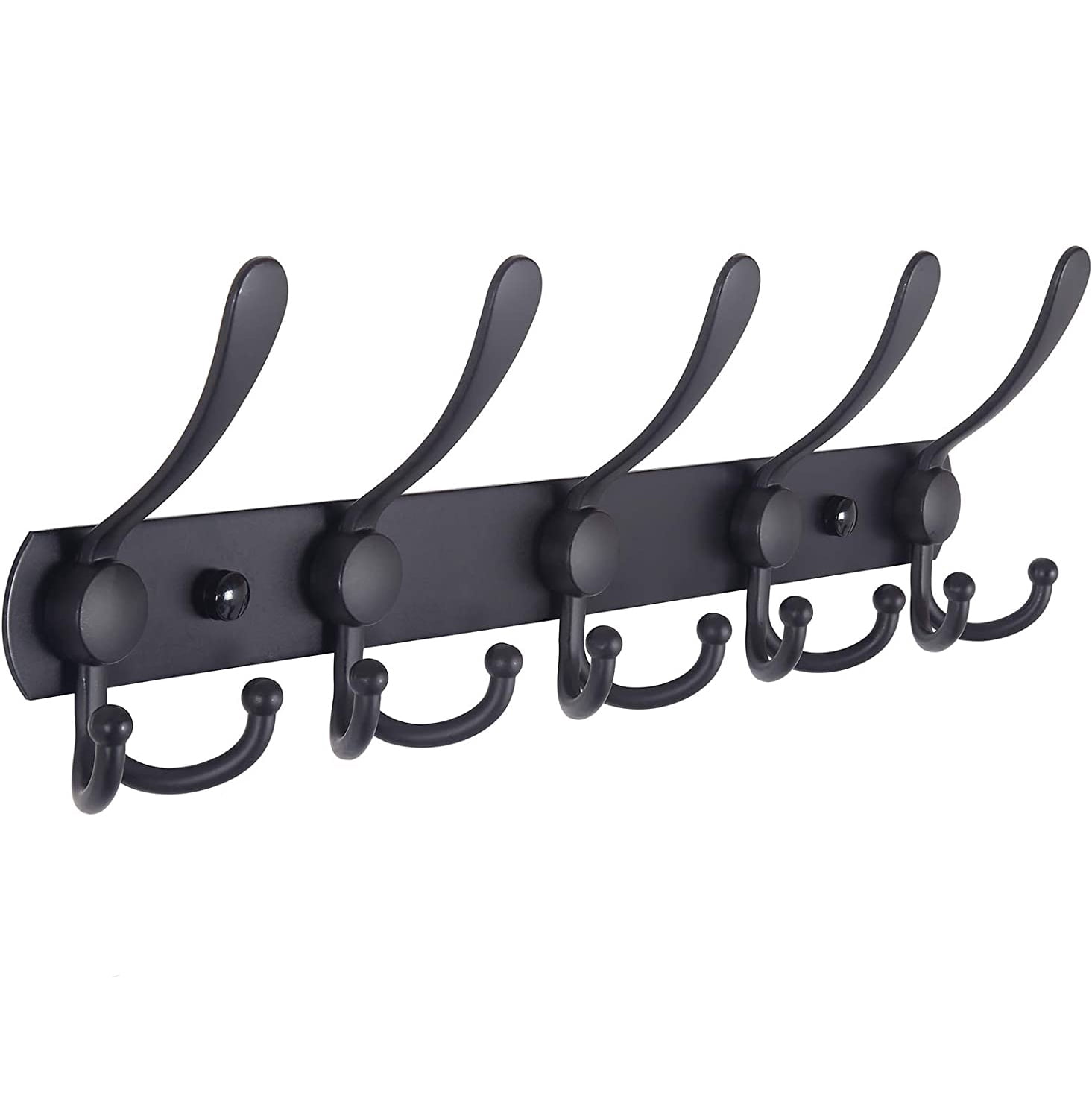 Hancelant Heavy Duty Anti Tear 5-Hook Coat Hook, Black - Walmart.ca