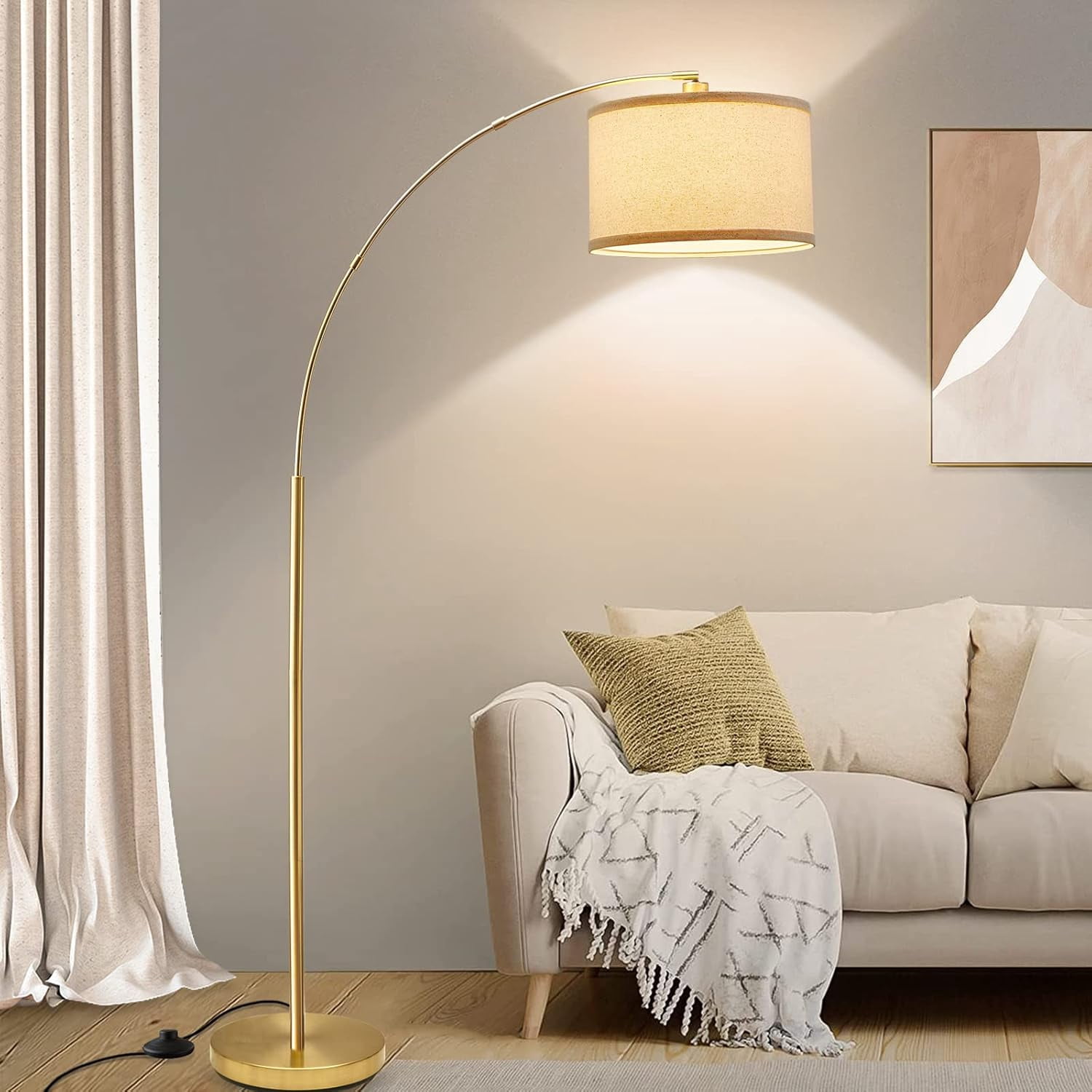 Arc Floor Lamps for Living Room Dimmable Floor Lamp with Adjustable ...