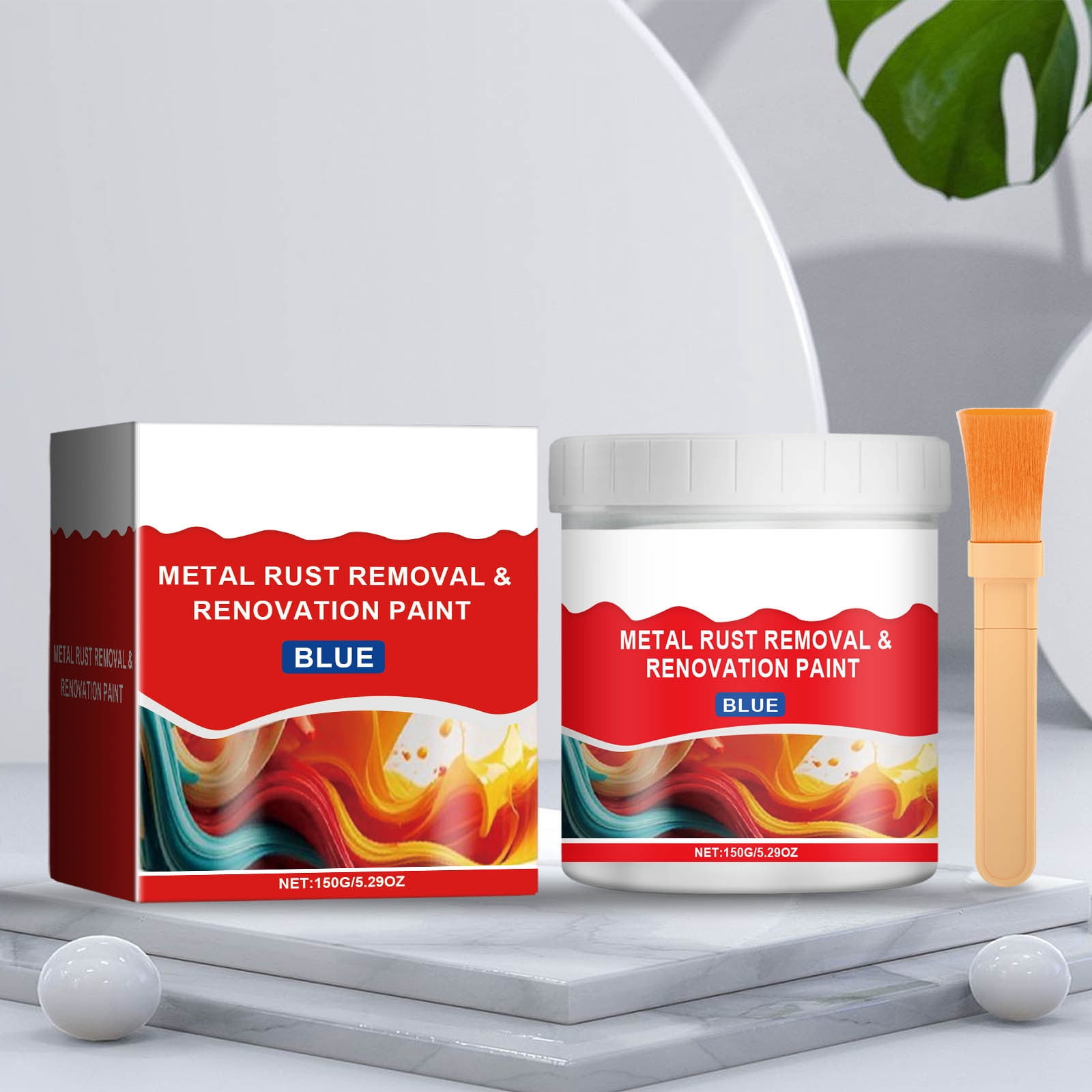 fheaev Peinture Antirouille pour Métal à Base d'Eau Antirouille 150 ml ...
