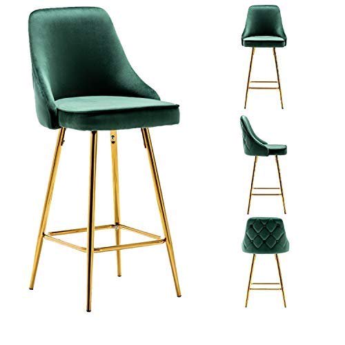BTEXPERT upholstered Dining Bar Chairs Footrest High Back Counter ...