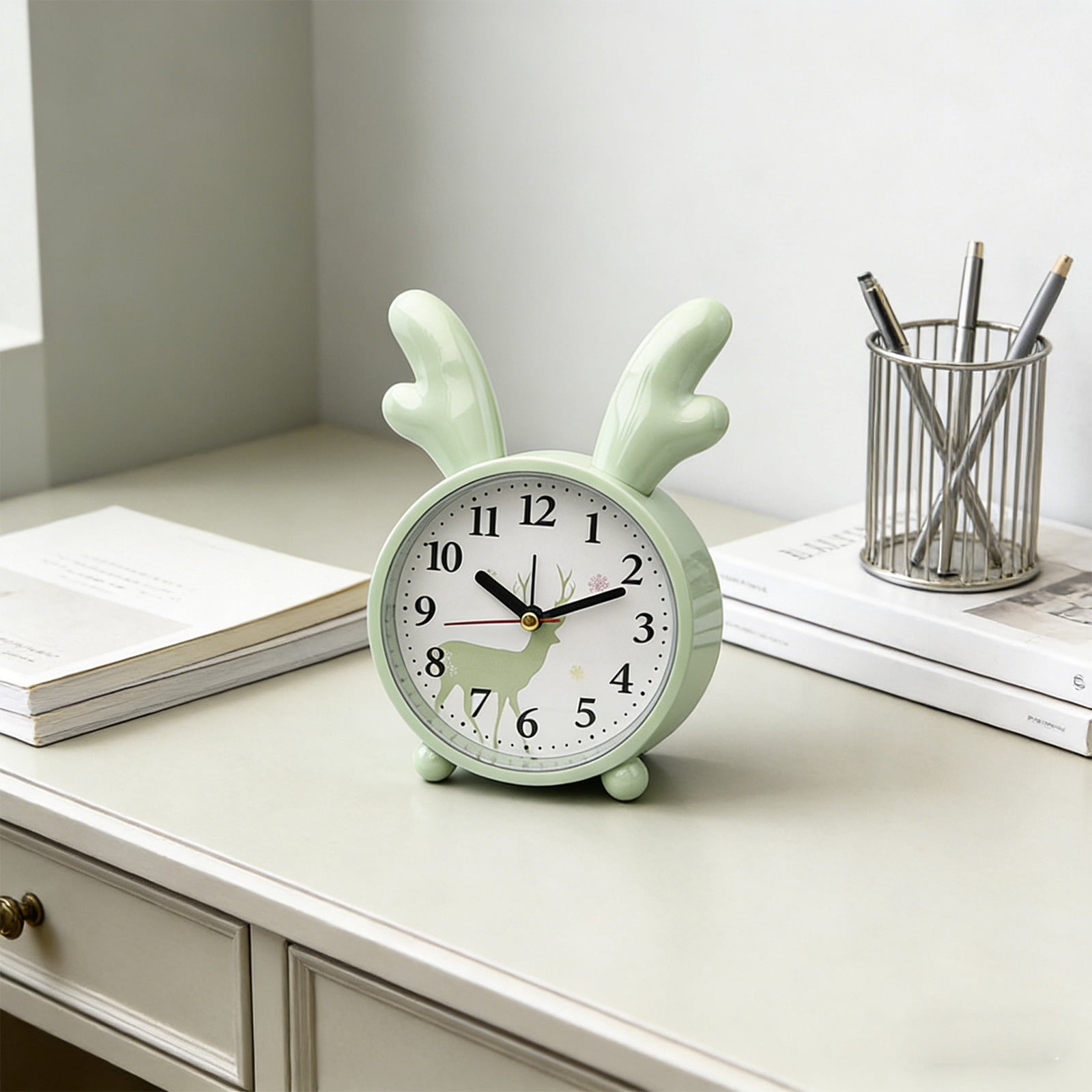 Small Alarm Clock for Bedroom | Student Desk Clock with Analog Display ...