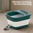 MaxKare Collapsible Foot Spa Bath Massager with Heat Bubbles Vibration ...