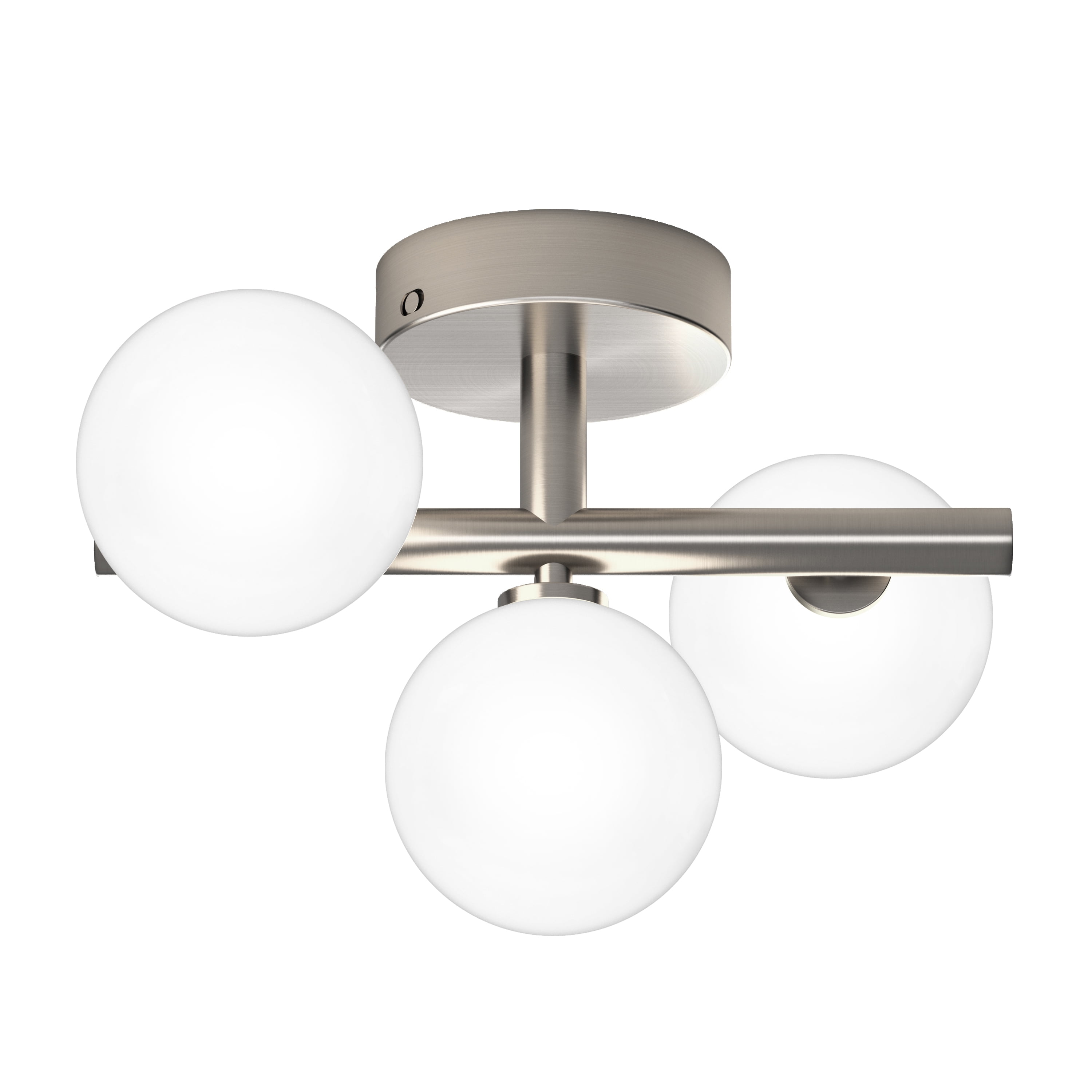 Artika Bloom Modern Flush Mount Ceiling Light Fixture, Brushed Nickel ...