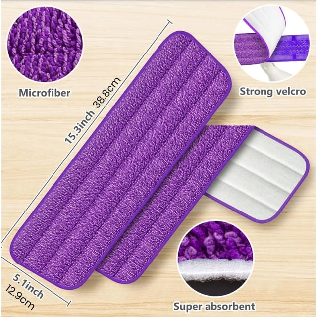 Birdeem for Reusable Microfiber Mop Pads for Sprays Mops 1 Pack, Power ...
