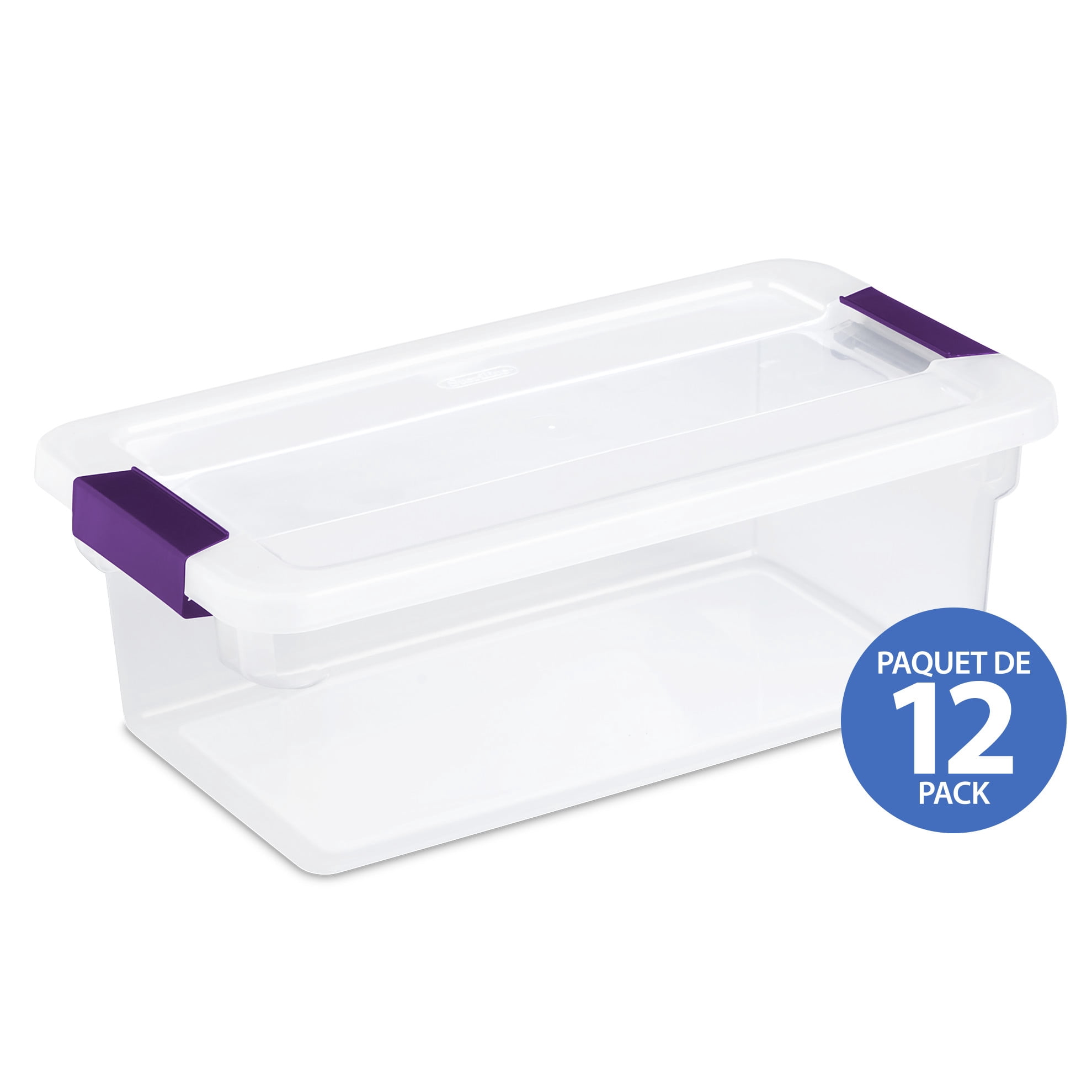 Sterilite 5.7 Liter ClearView™ Latch Box, Small Clear Plastic Storage ...