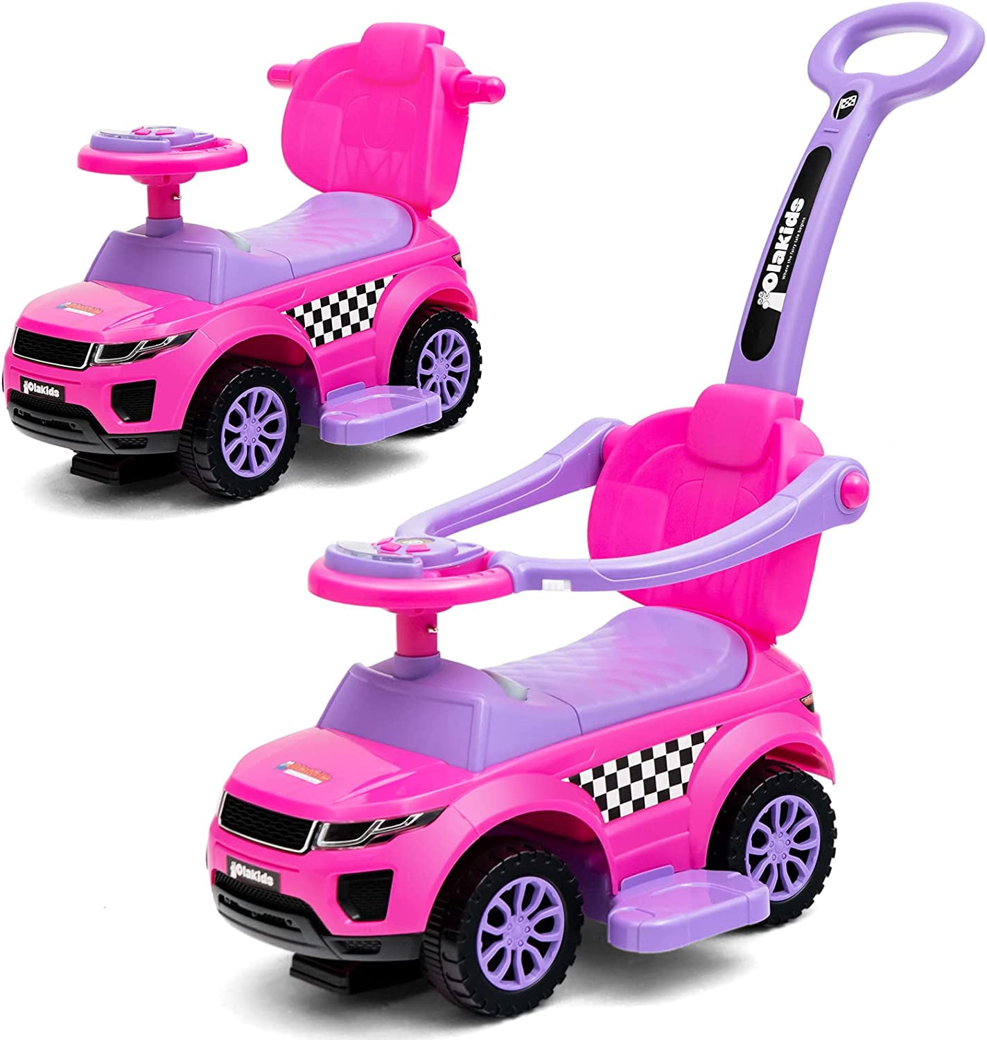 OLAKIDS 4 in 1 Ride on Push Car, Toddlers Stroller Sliding Walking Toy ...