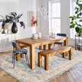 HOMERRY Foldable Area Rug 6' x 9' Washable Floral Geometric Rug for ...