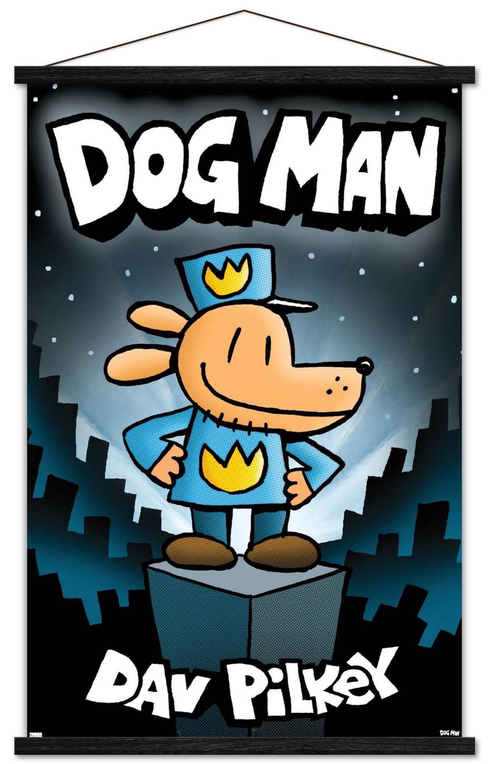 Dog Man - Book Cover (2016) Wall Poster with Magnetic Frame, 22.375" x ...