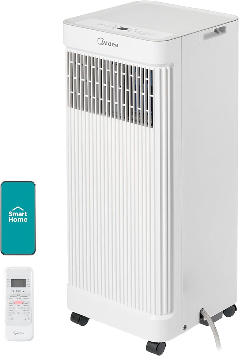 Midea 8,500 BTU (5,000 BTU SACC) Portable Air Conditioner with Wi-Fi ...