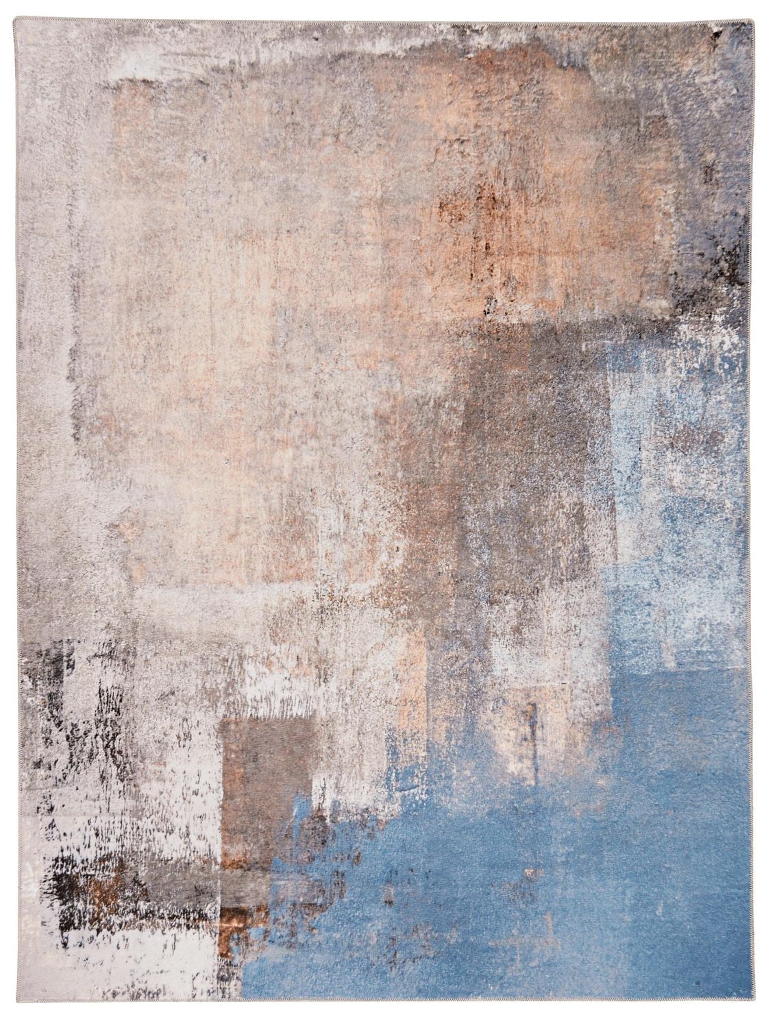 Kyler 5' x 7' Washable Area Rug, Beige and Blue - Walmart.ca