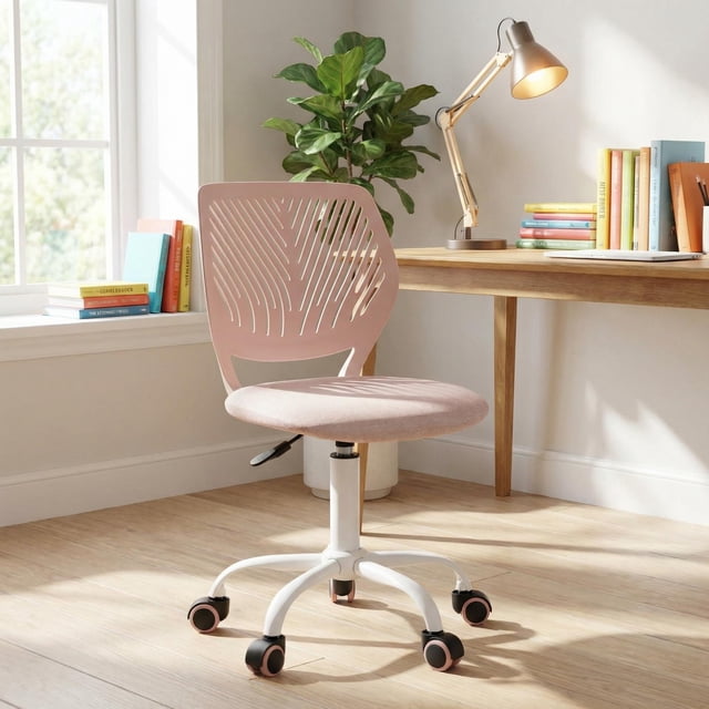 Homy Casa Kids Desk Chair, Adjustable Height Armless Swivel Study Chair ...
