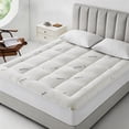 Oaskys Grid Texture Foldable Mattress Topper – Bamboo Fiber Floor ...
