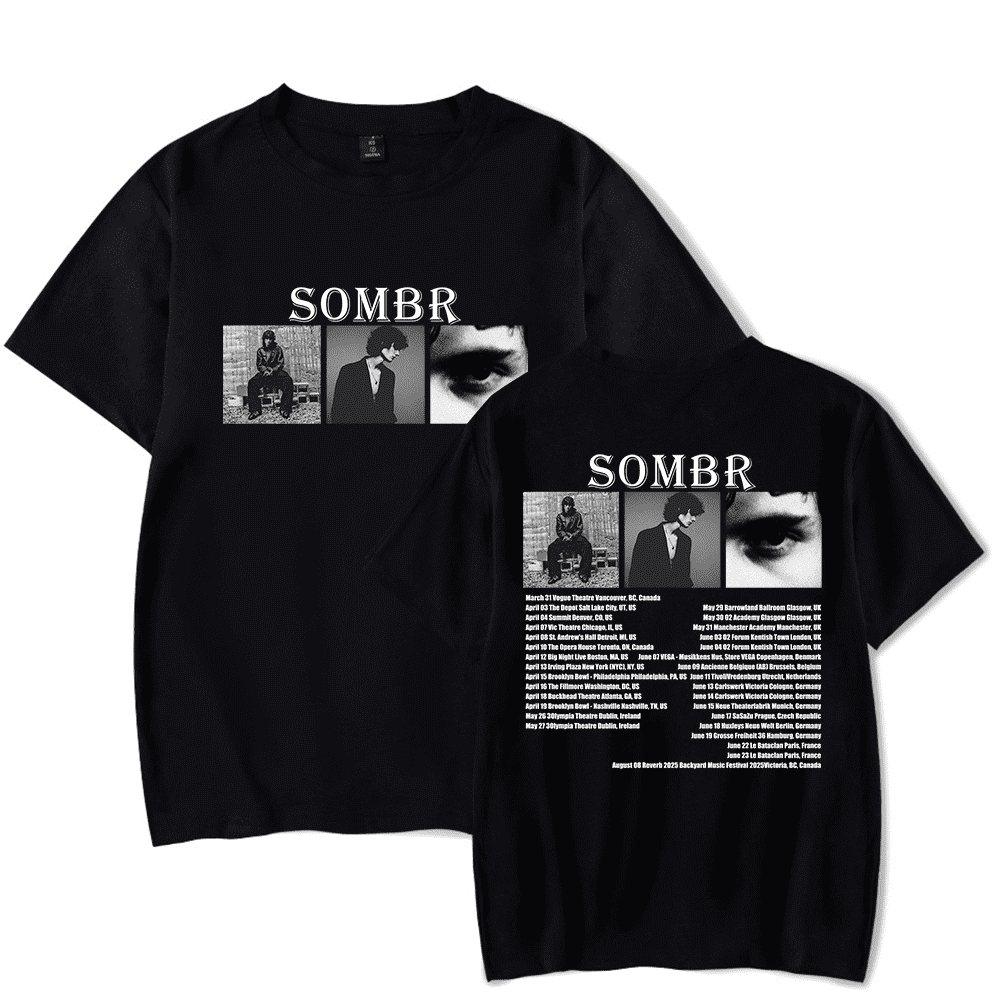 Sombr Merch 2025 Tour T-shirt Unisex Men Women Short Sleeve Casual Tee ...