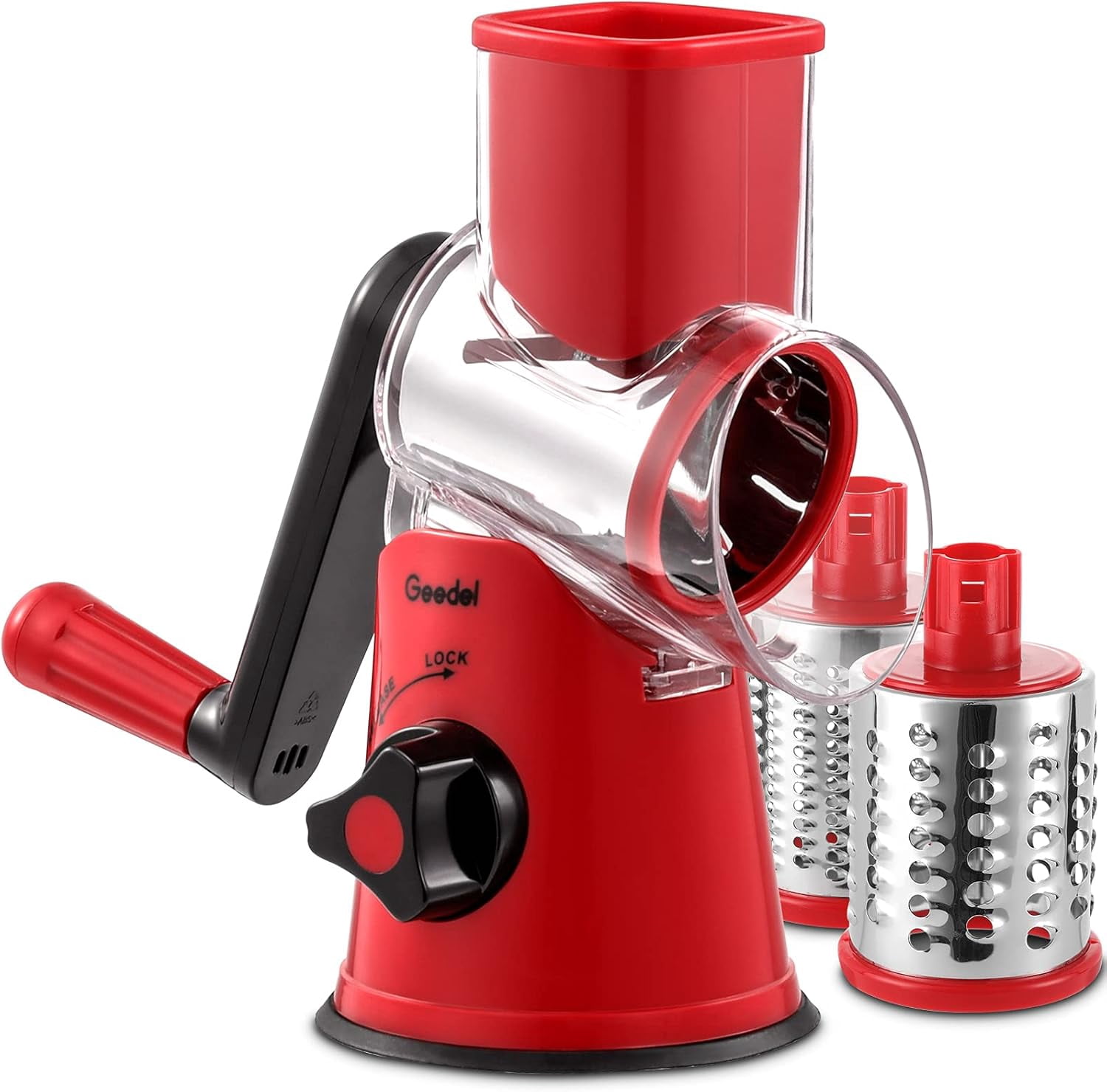 Geedel Kitchen Cheese Grater, Rotary Mandoline Vegetable Slicer with ...