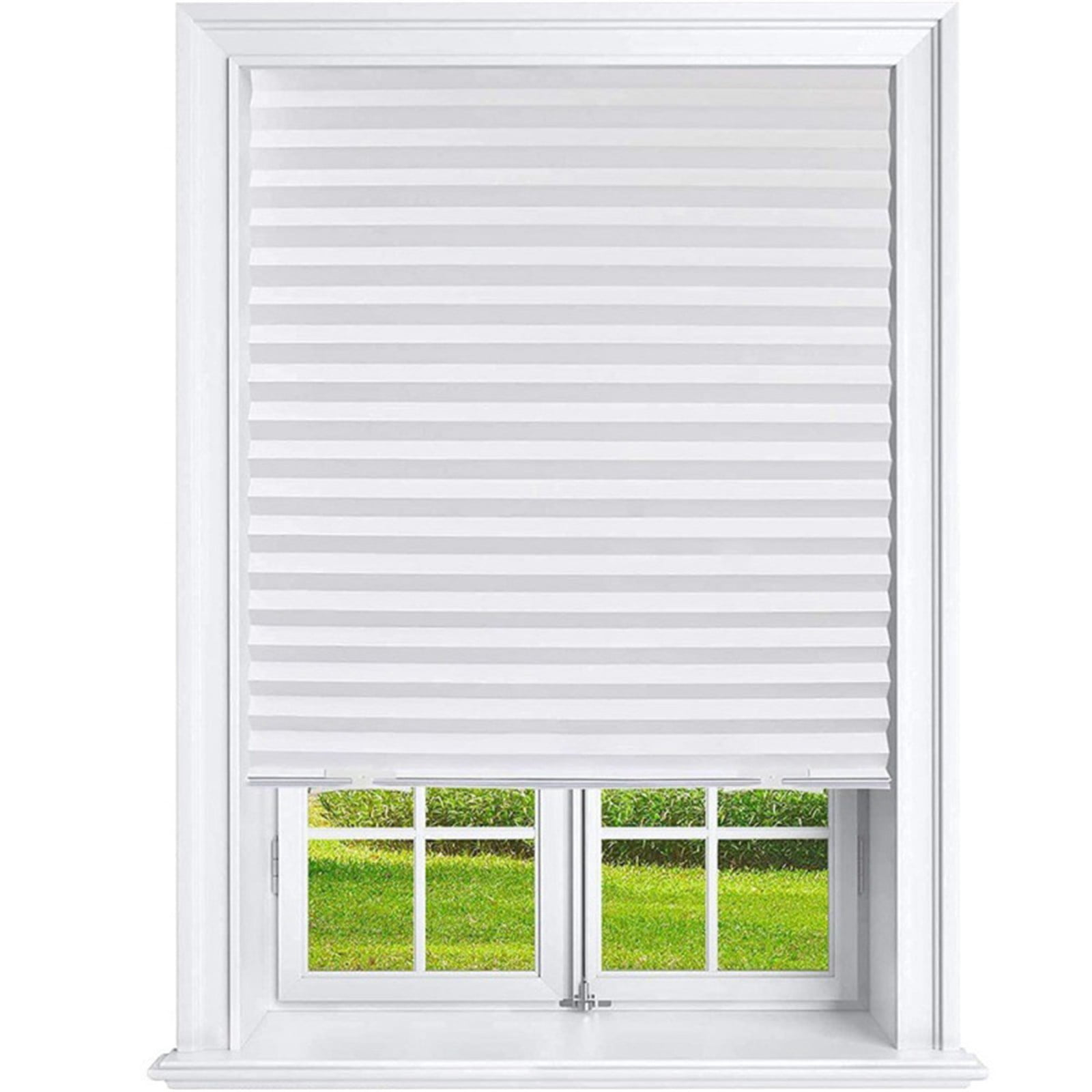 Window Blinds Cordless Blackout No Drill Cut to Size Clip On Stick On ...