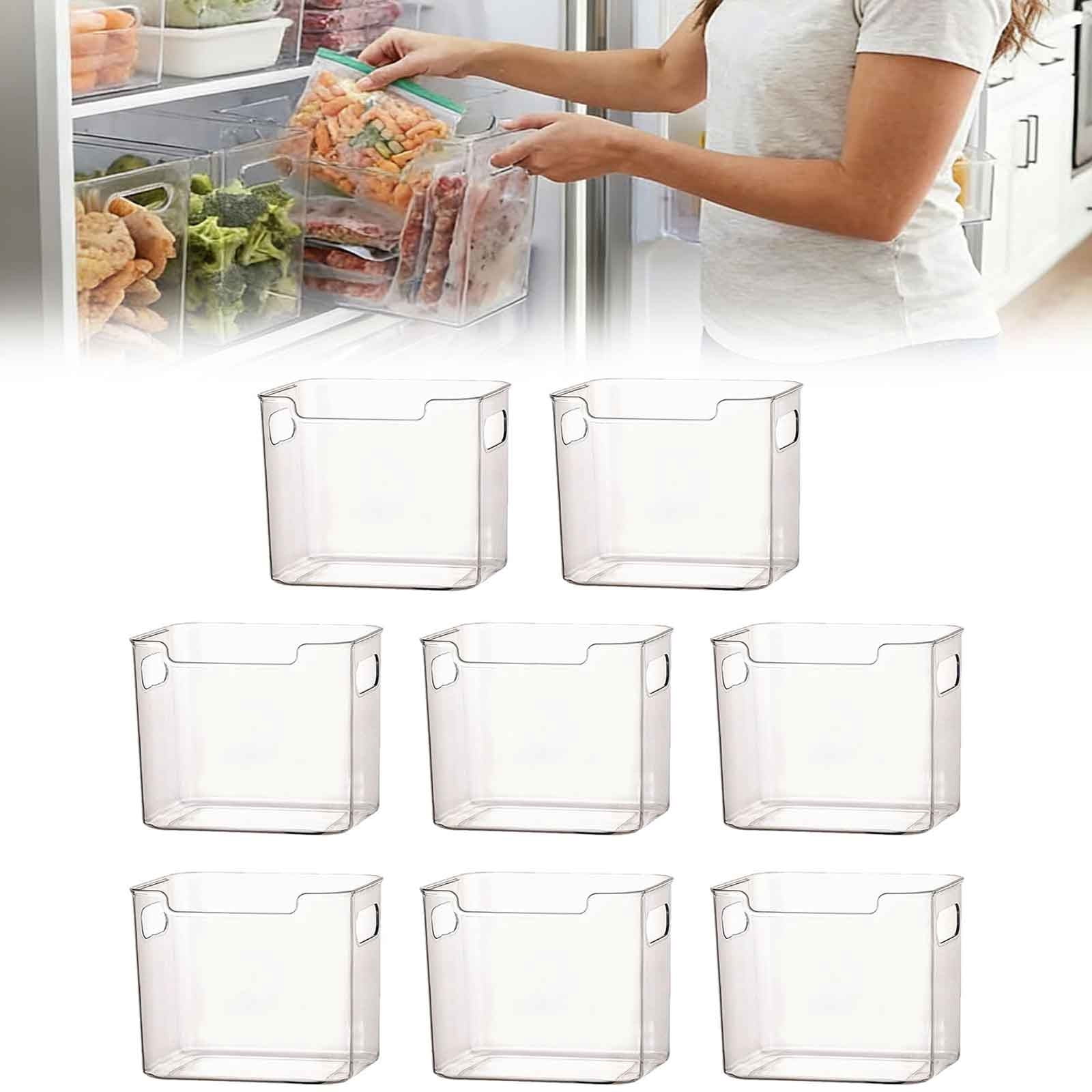 EGNMCR Storage Bins, Storage Containers Freezer Storage Bins 4 Pack ...
