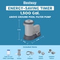 Bestway Flowclear 1,500 GPH Above Ground Swimming Pool Water Filter ...