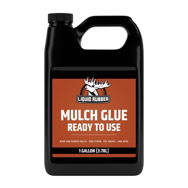 Liquid Rubber Pre-Mixed Mulch Glue - Long Lasting Bond for Landscaping ...