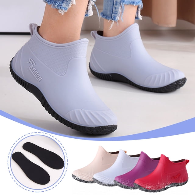 Dakaela Women's Decks Boots Waterproof Non Slip Ankle Rain Booties ...