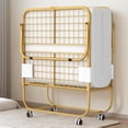 Puremind Folding Bed with 4 Inch Foam Mattress, 75"x38" Rollaway Bed ...