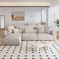 The Magic Home 3-Seater Convertible Modular L-Shaped Corduroy Sectional ...