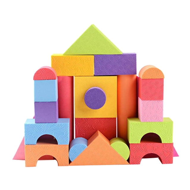 25pcs EVA Foam Building Blocks 3.5cm Thickness Blocks Toys Set for Kids ...