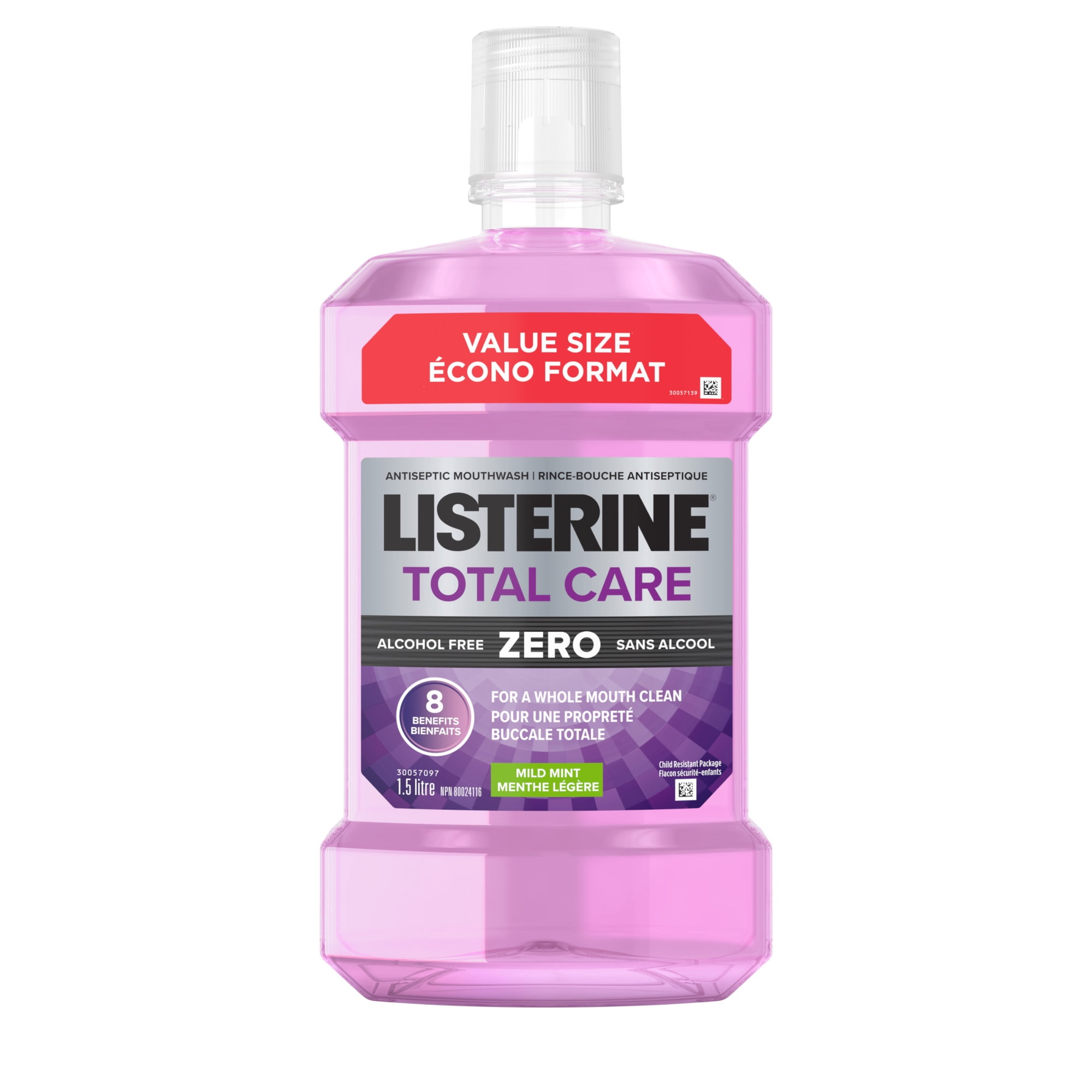Listerine Alcohol Free Mouthwash, Total Care Zero, Fluoride Mouthwash ...