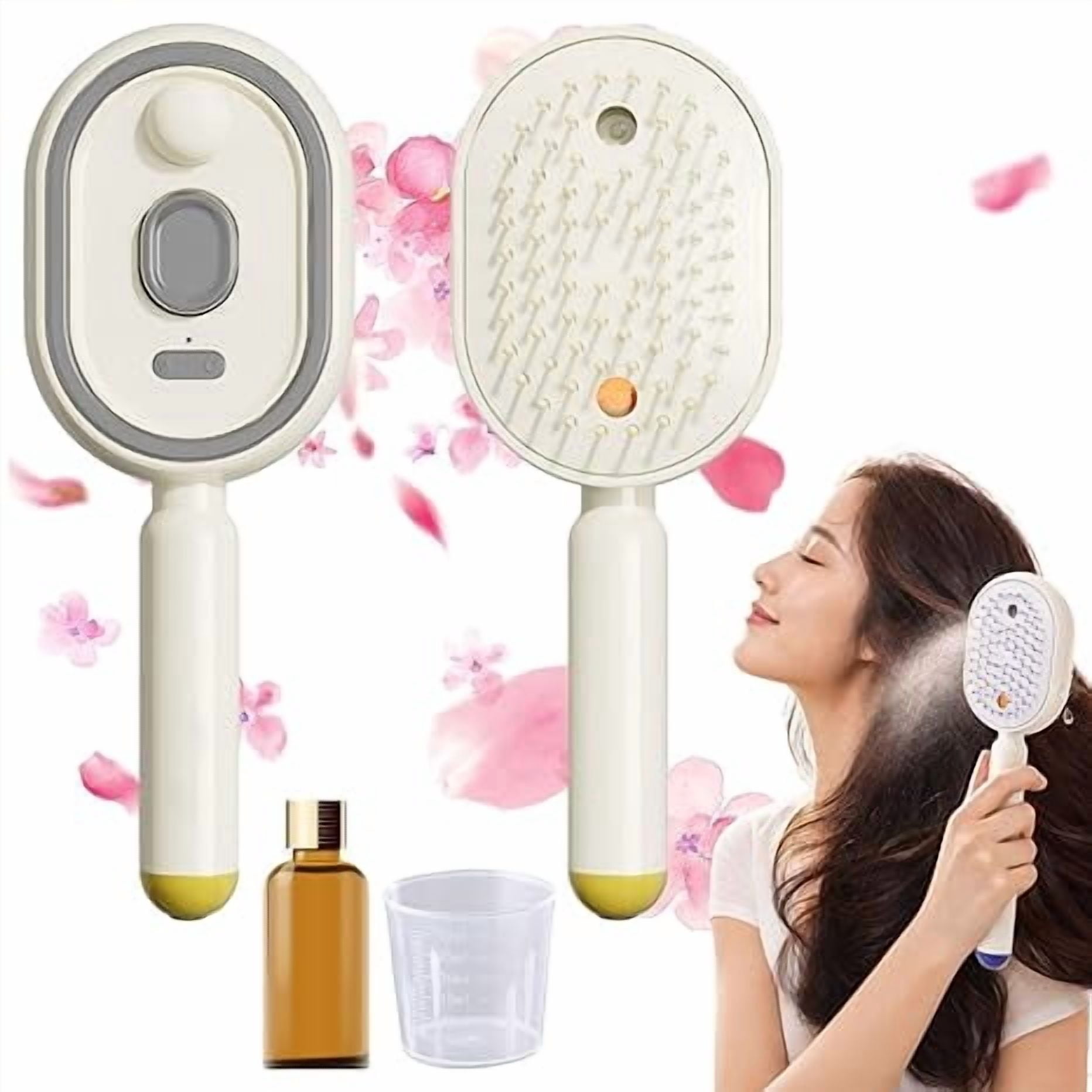 Electric Spray Massage Comb, Hair Brush with Water Spray, Electric ...
