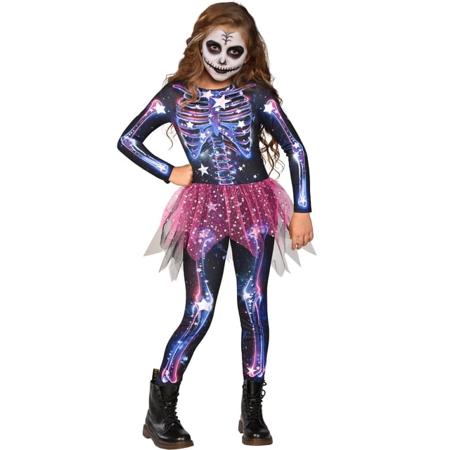 Girls Starry Skelly Size Large, Girls Halloween Costumes by Way to ...