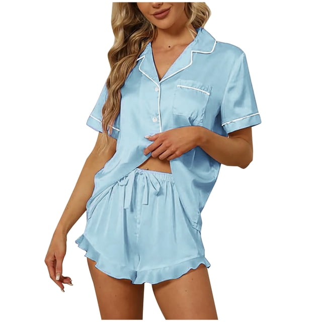 RKSTN Pyjama en Soie pour Femmes 2024 Été Satin Mode Ample Grande ...