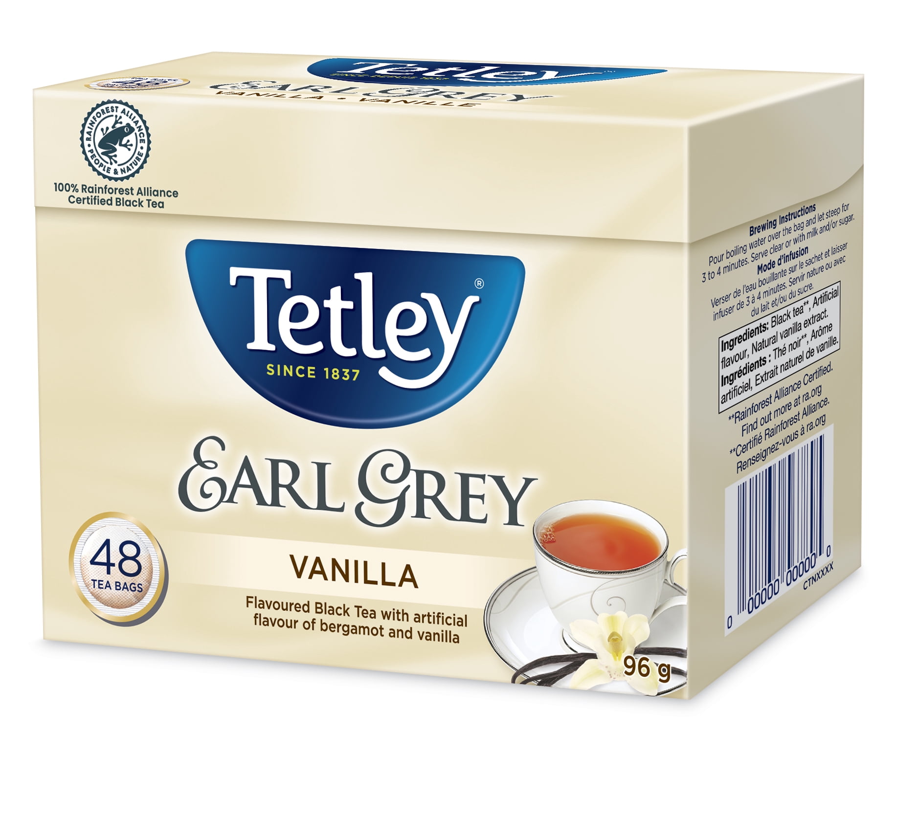 Tetley Thé Earl Grey Vanille 48 Sachets - Walmart.ca