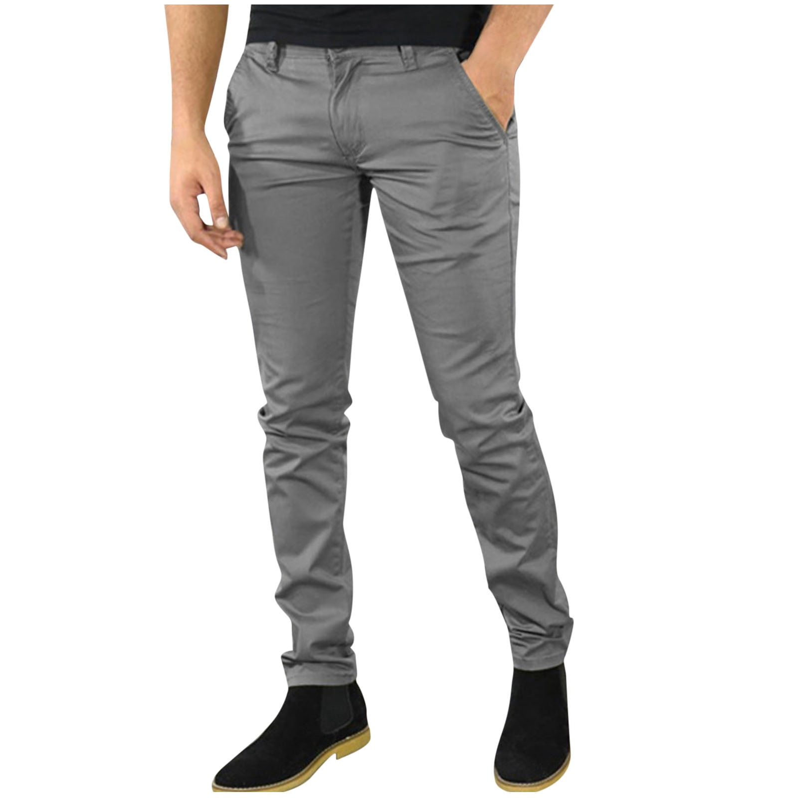 WRKEKC Business Casual Pants for Men Lightweight Solid Color Casual ...