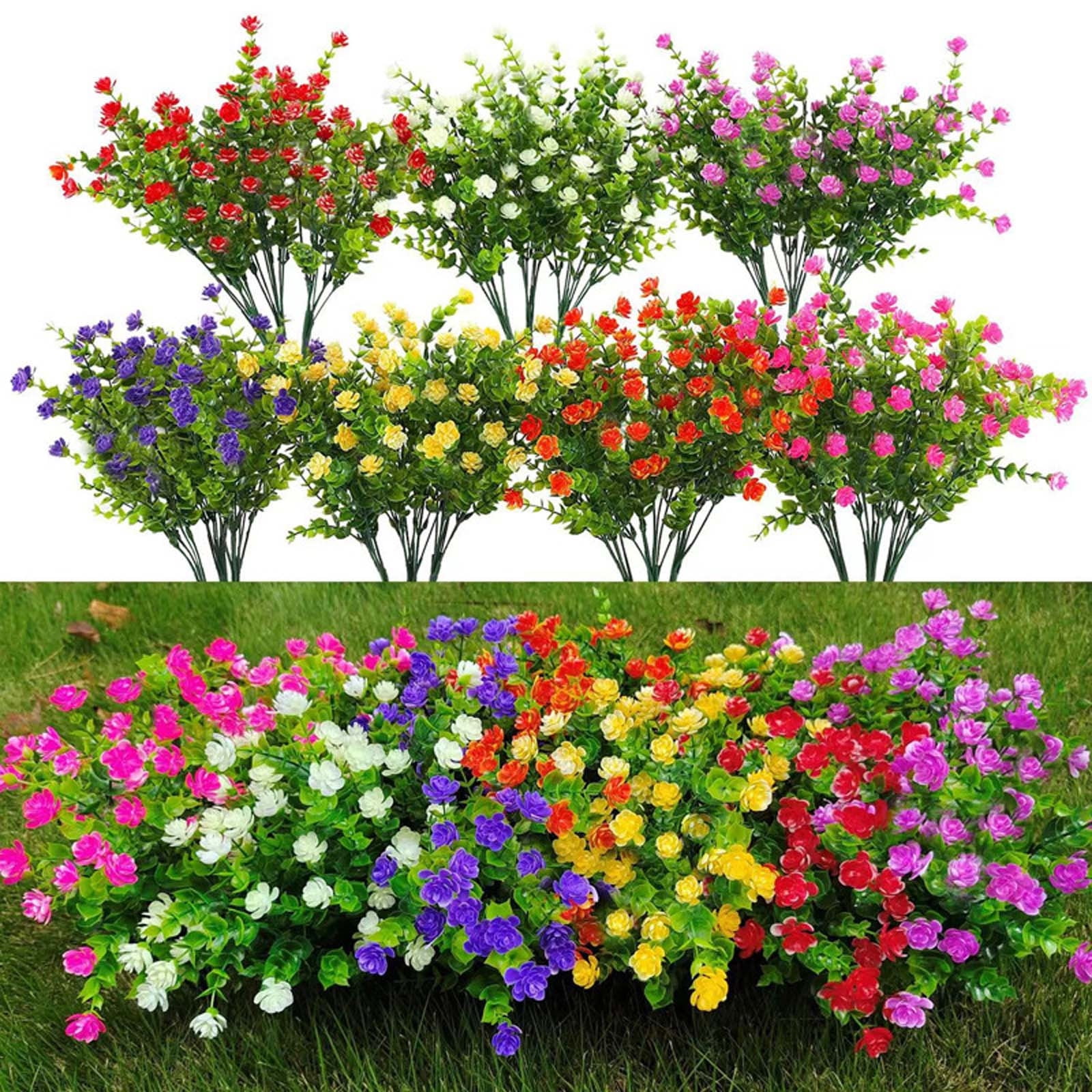 Sentmoon Artificial Flowers for Outdoors Flowers for Decoration ...
