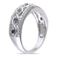 Asteria 1/4 Carat T.W. Blue and White Diamond Sterling Silver Infinity ...