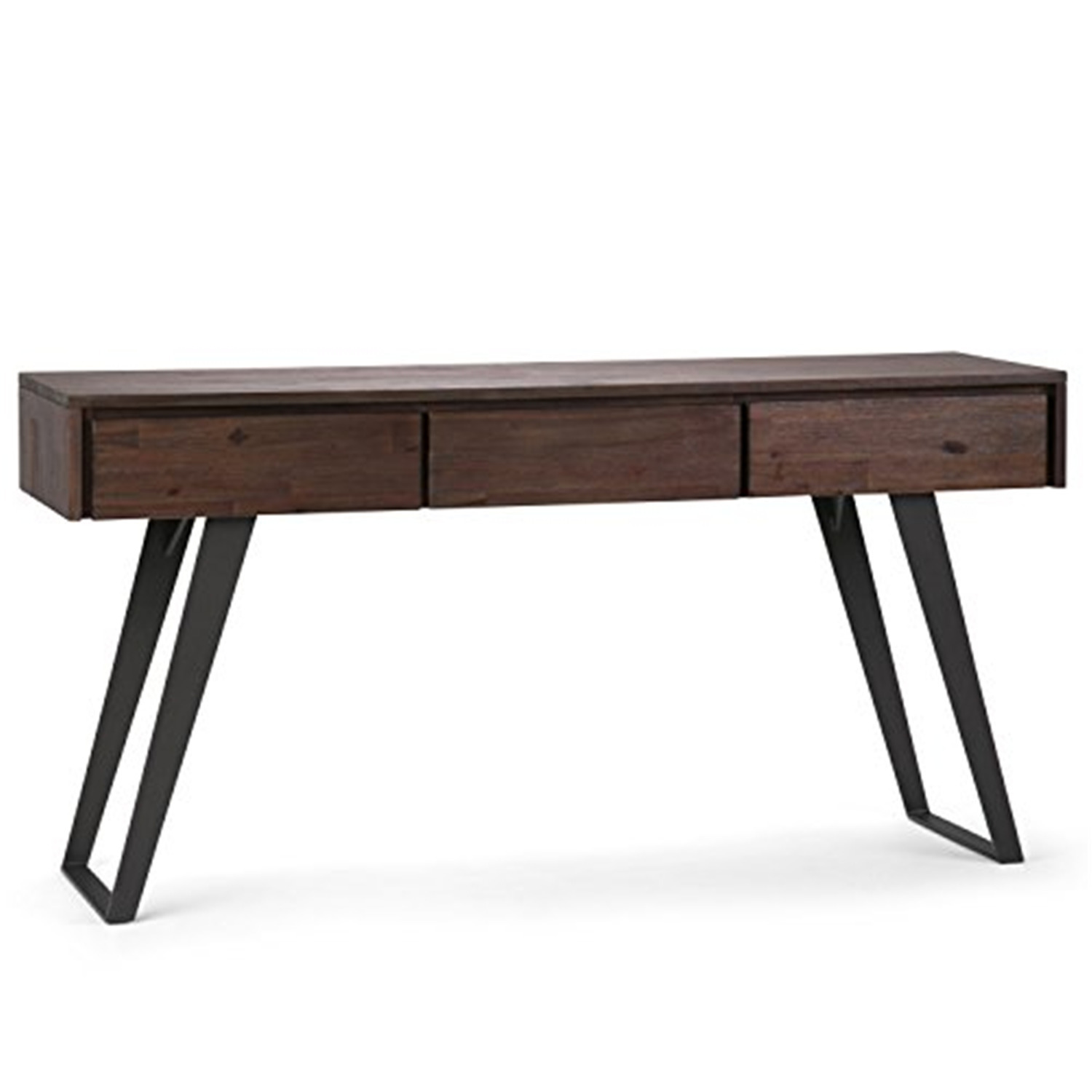 SIMPLIHOME Lowry SOLID WOOD and Metal 60 inch Wide Modern Industrial ...