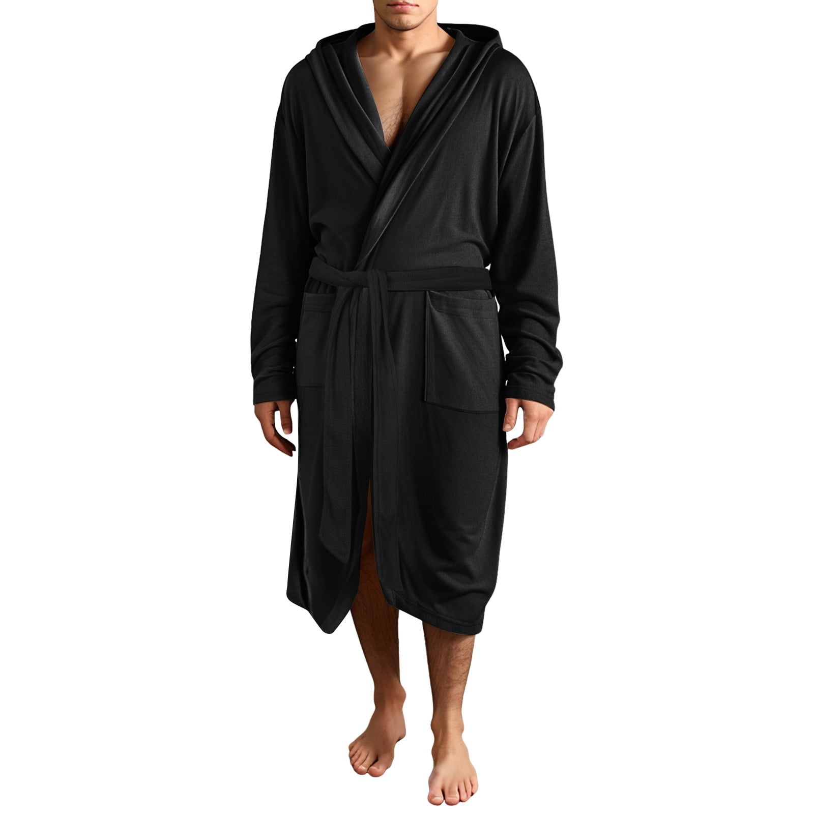 Ccpelsie Long Bath Robe for Mens Plush Soft Fleece Bathrobes Nightgown ...