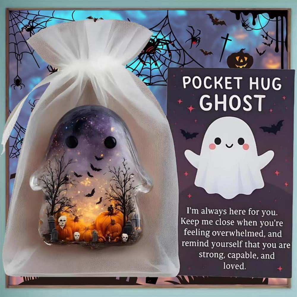 Feltree Halloween Mini Ghost Pocket Cards with Encouragement Card ...