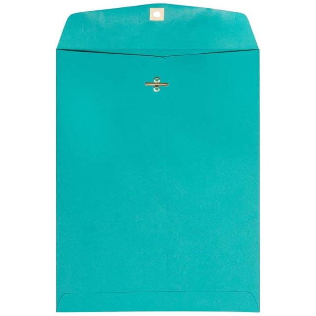 JAM PAPER 9 x 12 Colored Envelopes with Clasp Closure - Sea Blue ...