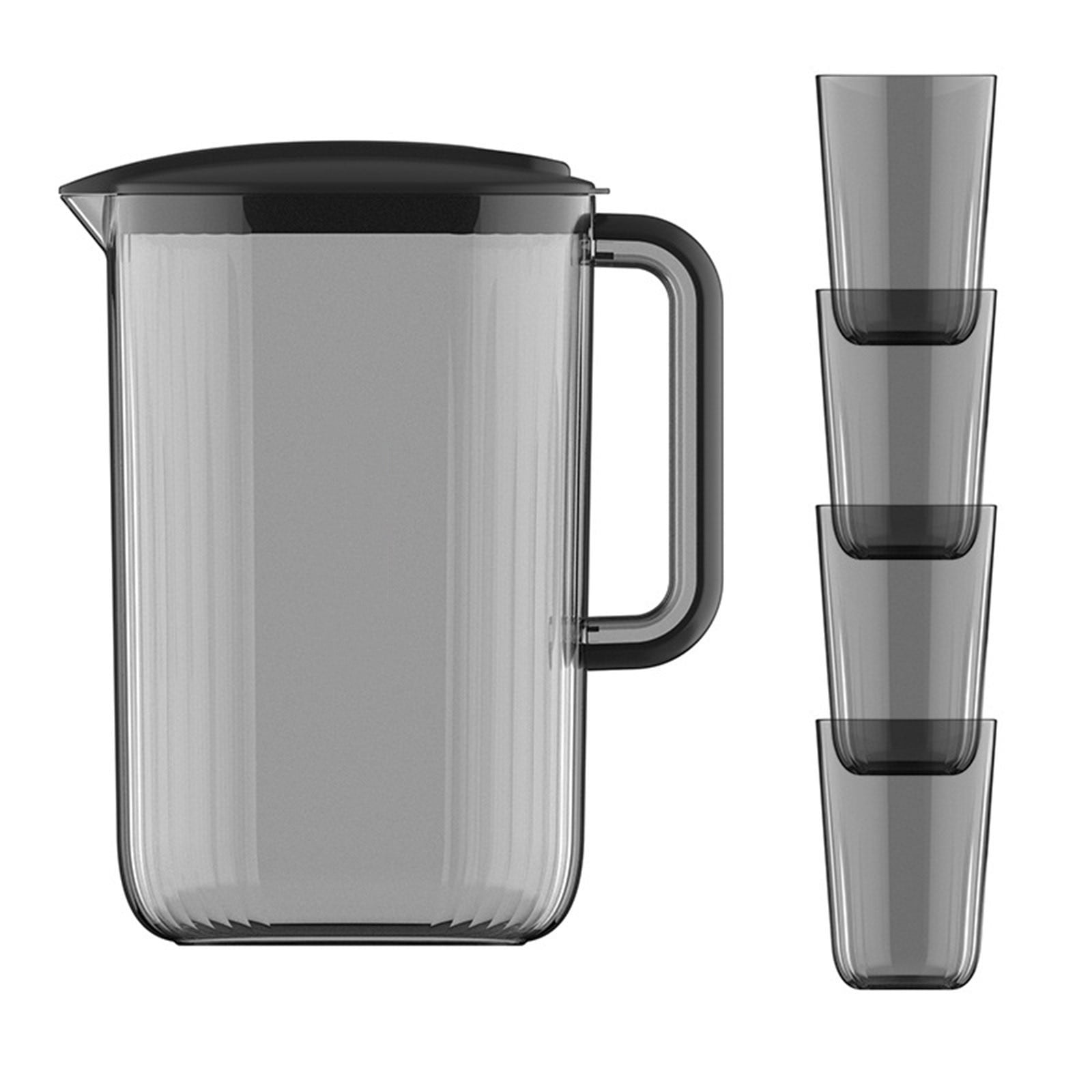 Meitianfacai Plastic Pitcher with 4 Cup, 2L Water Pitcher with Lid ...