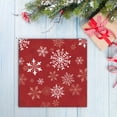 yulier 20 Pcs Snowflakes Napkins Red Christmas New Year Theme Party ...
