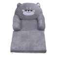 Kids Sofa,Cartoon Gray Dog Style Sofa Foldable Wide Handle Kids Sofa ...