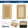 HIWEAVER 9' x 12' Camel Outdoor Rug PP Plastic Straw Woven Waterproof ...