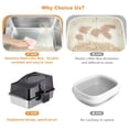Stainless Steel Cat Litter Box, Fully Enclosed Litter Boxes with Hollow ...