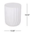 Noble House Outdoor Lightweight Concrete Side Table,Rounded Cylinder ...