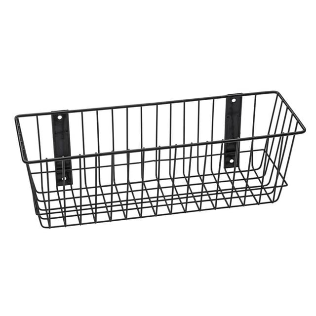 Rack Em Racks 9082-B Universal Wire Basket, Black - 18 x 6 x 6 in ...